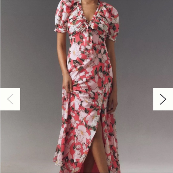 BHLDN | Dresses | Bhldn Pink Floral Maxi Dress | Poshmark